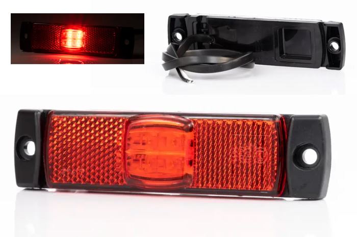 LED ÄÄRIVALO PUNAINEN 12-36V DC JOHDOLLA | Kivimyllyn Kone